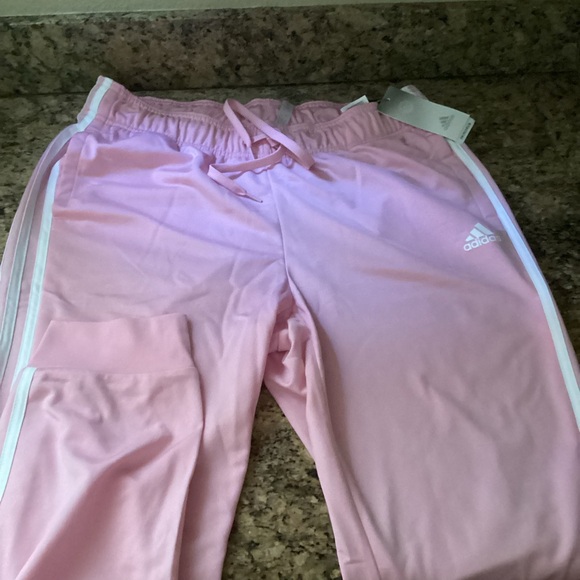 adidas | Pants & Jumpsuits | Nwt Lt Pink Adidas Track Pants Slim Fit ...